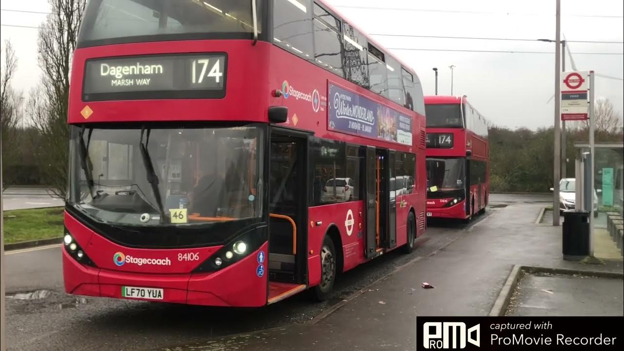 London Buses Route 174 C.E.M.E in Dagenham - YouTube