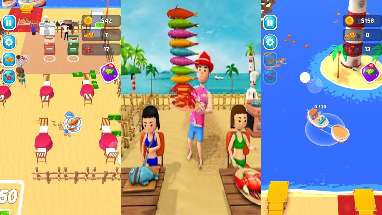 SeaSide Catcher - Idle Arcade Gameplay Mobile Game Walkthrough All ...