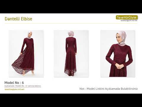 Dantelli Elbise - Tesettür Elbise Modelleri