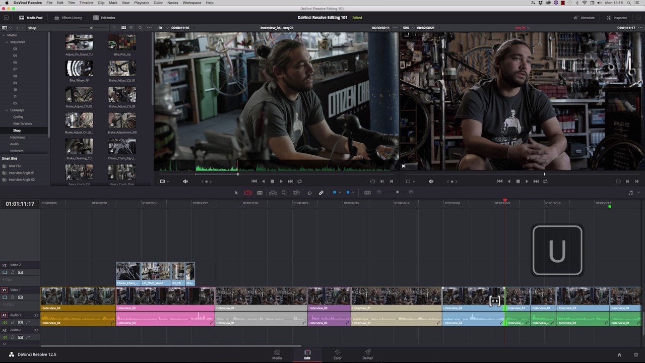 RESOLVE EDITING 101 - 04. Trimming - YouTube