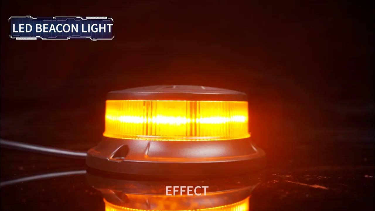 10-30V Amber Warning Revolving Led Flashing Beacon Lights - YouTube