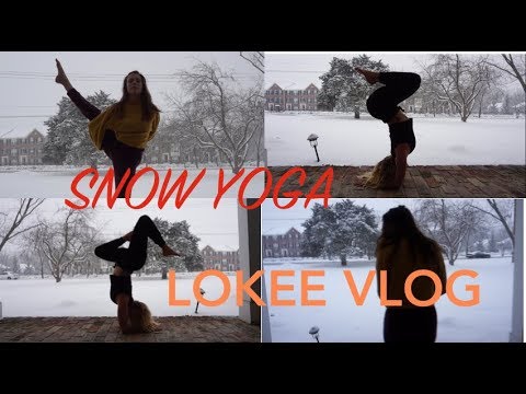 Doing YOGA in a BLIZZARD | SNOWGA VLOG - YouTube