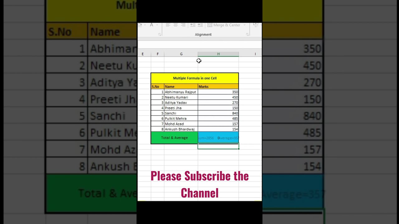 How To Use Multiple Formulas In One Cell Excel Shorts YouTube How To Use Multiple Formulas In One Cell Excel Shorts YouTube