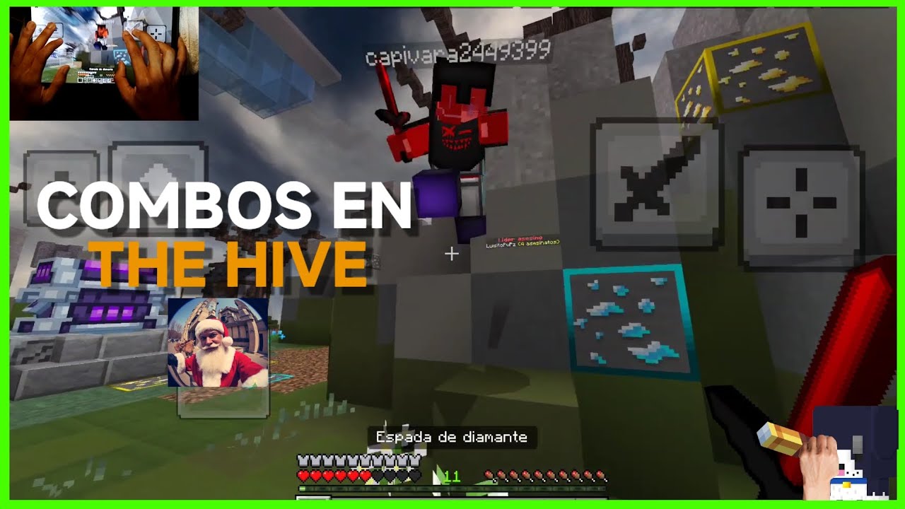 Cazando Tryhards en THE HIVE Combos con los Nuevos Controles Minecraft ...