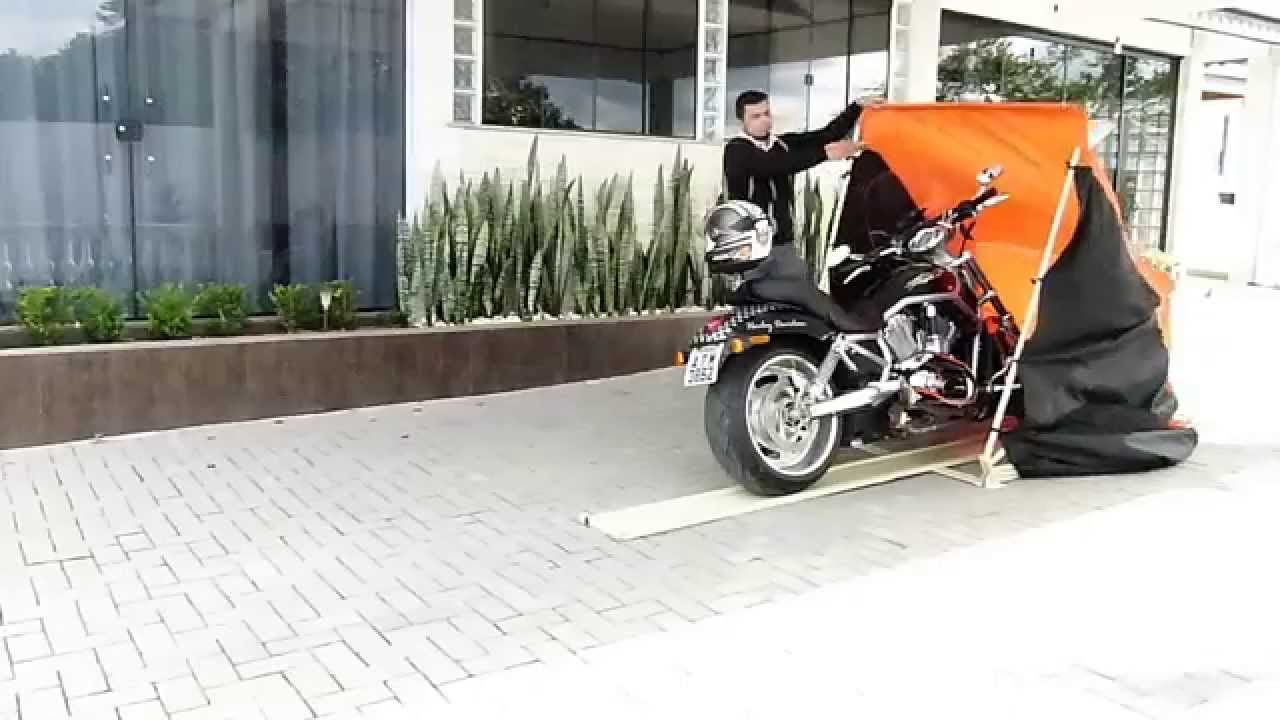 GARAGEM RETRATIL PARA MOTOS - YouTube