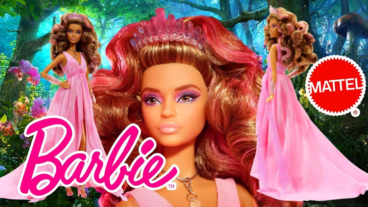 Enchanting BARBIE SIGNATURE Crystal Fantasy Collection Rose Quartz Doll ...