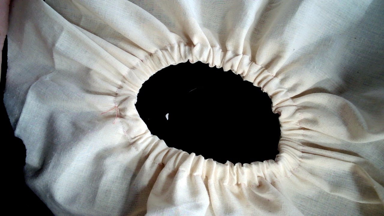 How to sew elastic into a circle with a casing - YouTube