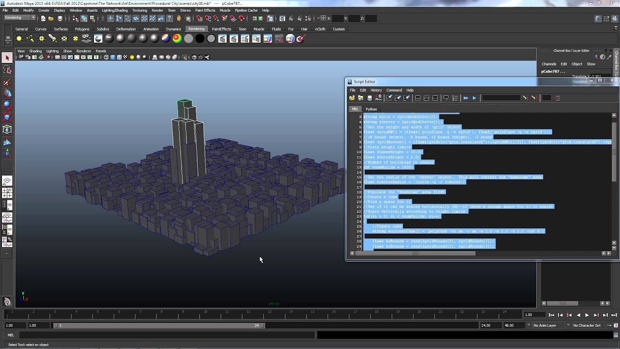 The Network - Procedural City MEL Script - YouTube
