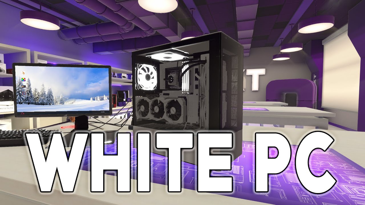 Fully white theme pc build | PC Building Simulator - YouTube