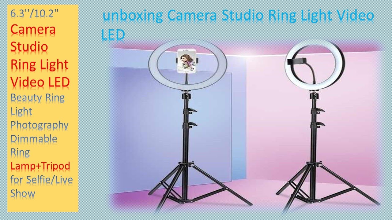 Camera Studio Ring Light Video LED Ring Light Photography Ring Lamp ...