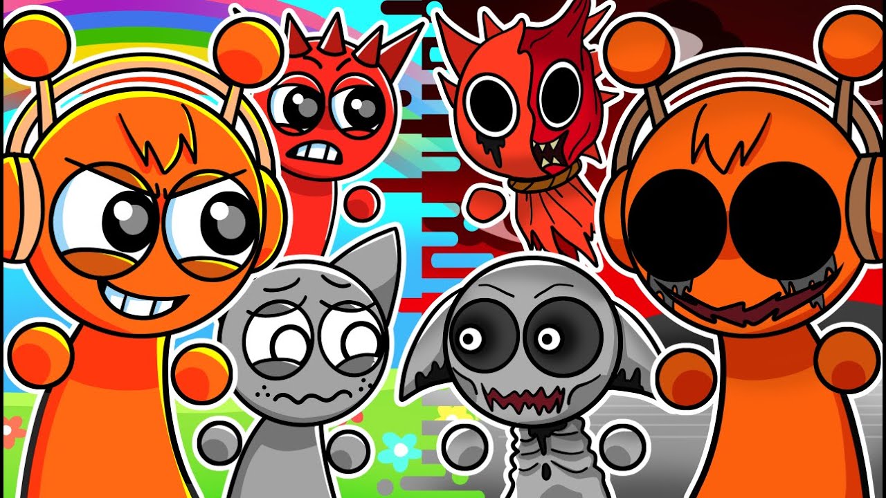 INCREDIBOX SPRUNKI - ORANGE vs EVIL SPRUNKI OC?! 2D Cartoon Animation ...