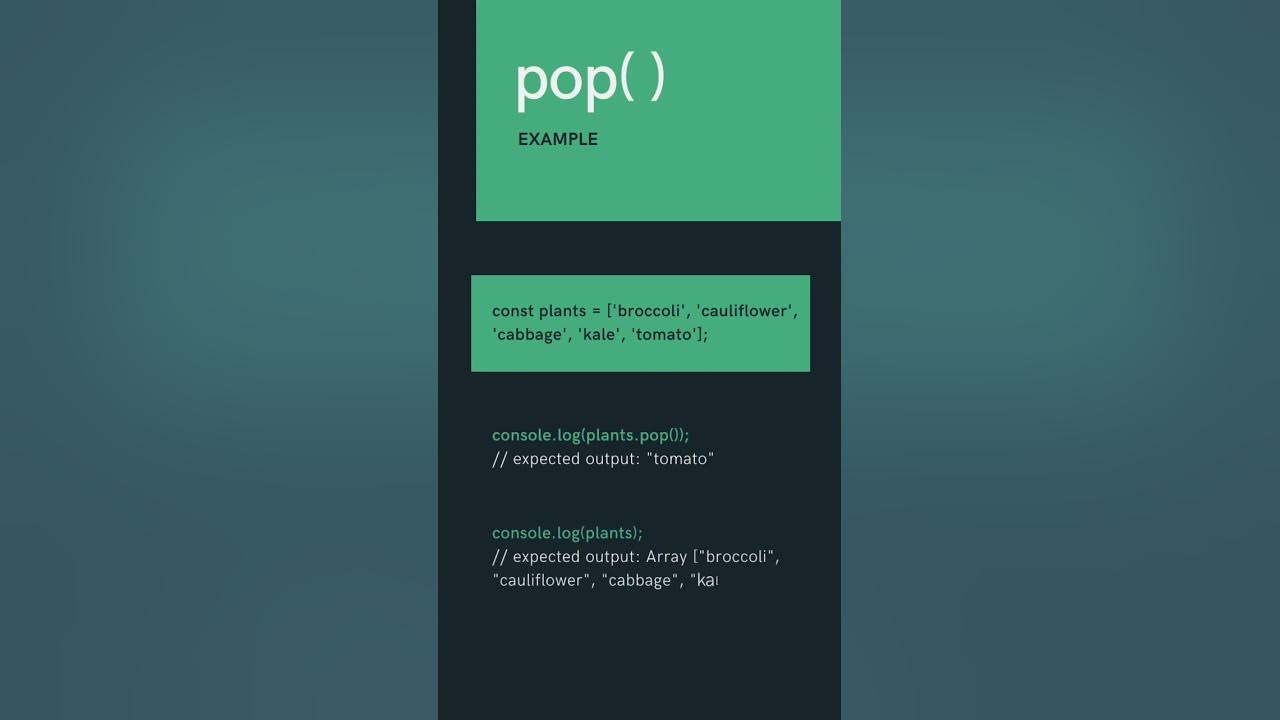 Difference between push and pop method #javascript #coding #interviewquestions #development # ...
