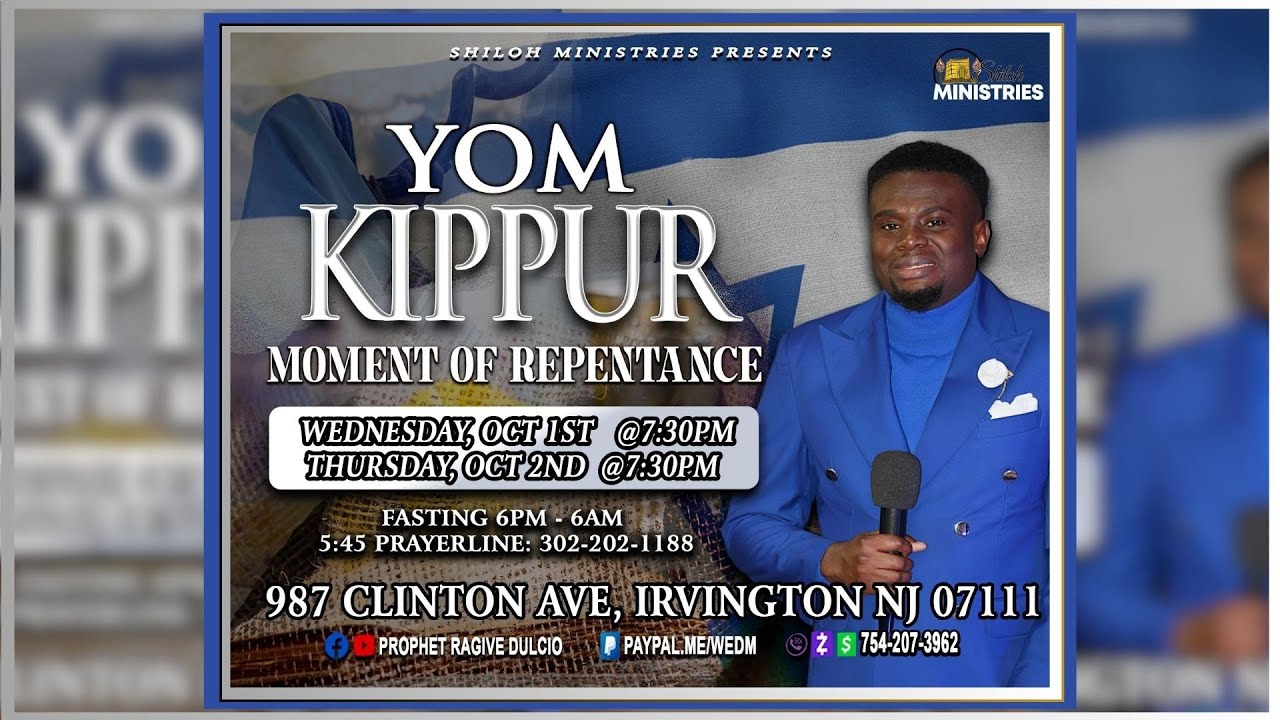 Special YOM KIPPUR Service | Wednesday Evening ~ Prophet Ragive Dulcio ...