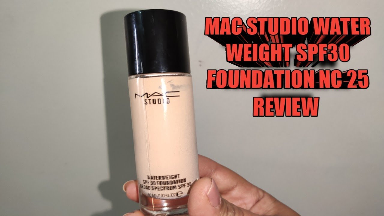 MAC STUDIO WATER WEIGHT SPF30 FOUNDATION@MAC FIX NC 25 ||FACE STUDIO ...