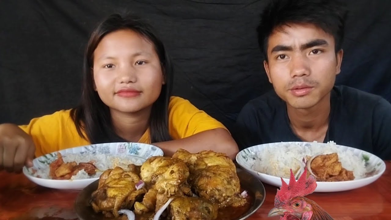 Mukbang Spic Chicken leg pice & white rice 🍚 - YouTube
