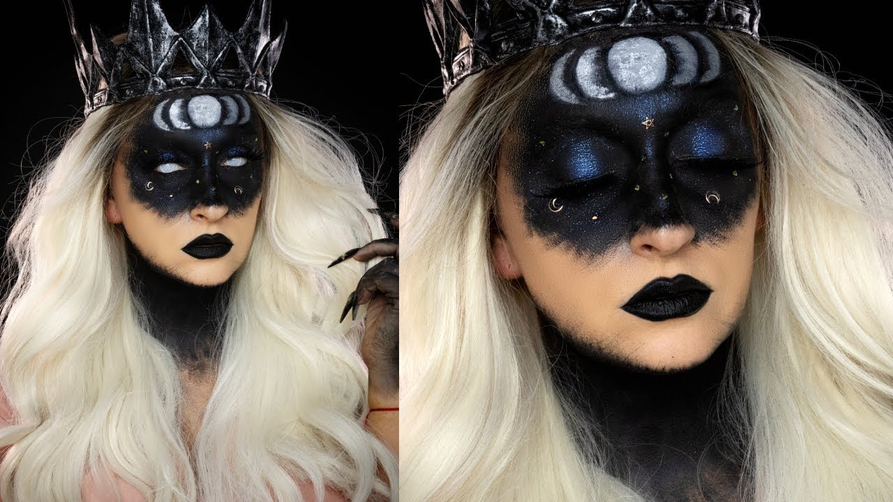 Witch Dark queen last minute makeup idea for beginners - YouTube