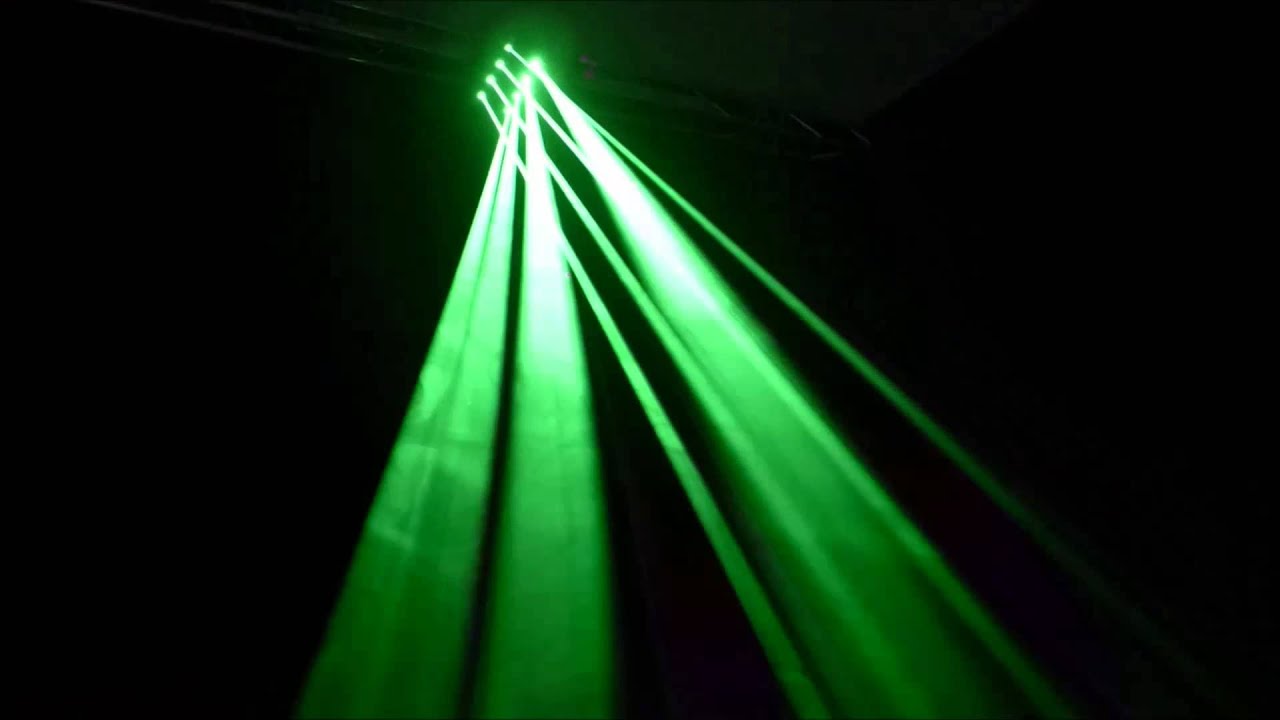 PG LED GREEN LASER MOVING HEAD 400mW - YouTube