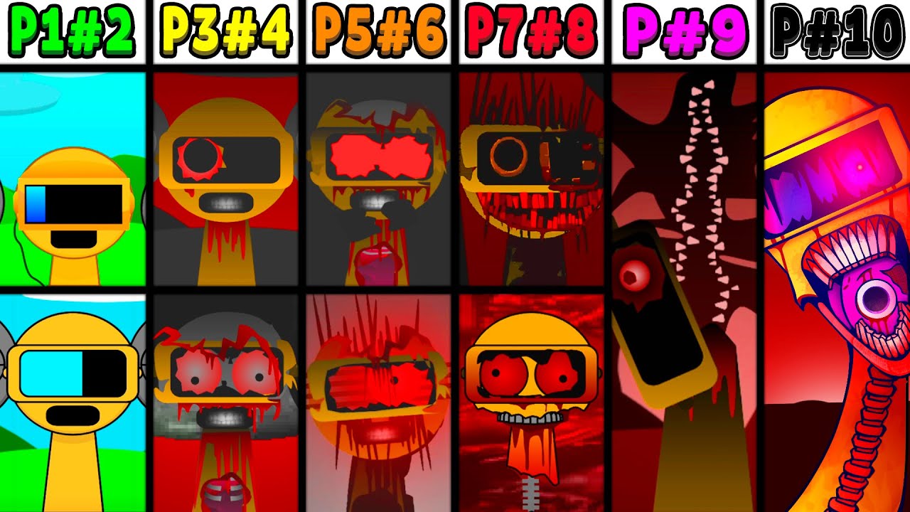 All Phases of Gold (Garnold) in Incredibox Sprunki: Phase 6 VS Phase 7 VS Phase 9 VS Phase 10 ...