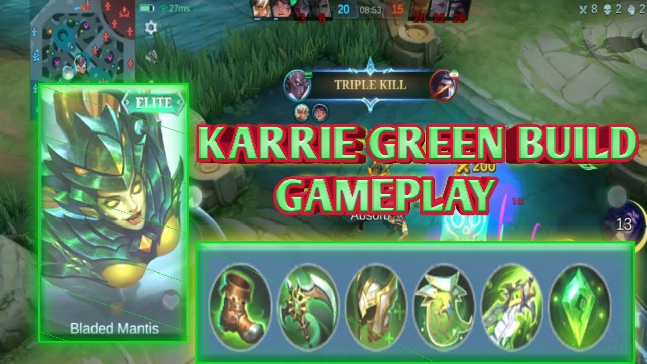 NEW META: KARRIE GREEN BUILD GAMEPLAY /HIGHLIGHTS /BESTBUILD /MONTAGE ...