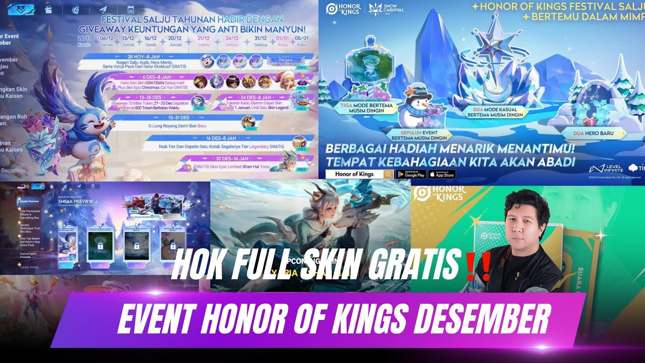 HOK FULL SKIN GRATIS‼️ EVENT HONOR OF KINGS DESEMBER 2024 - Gamestore ...