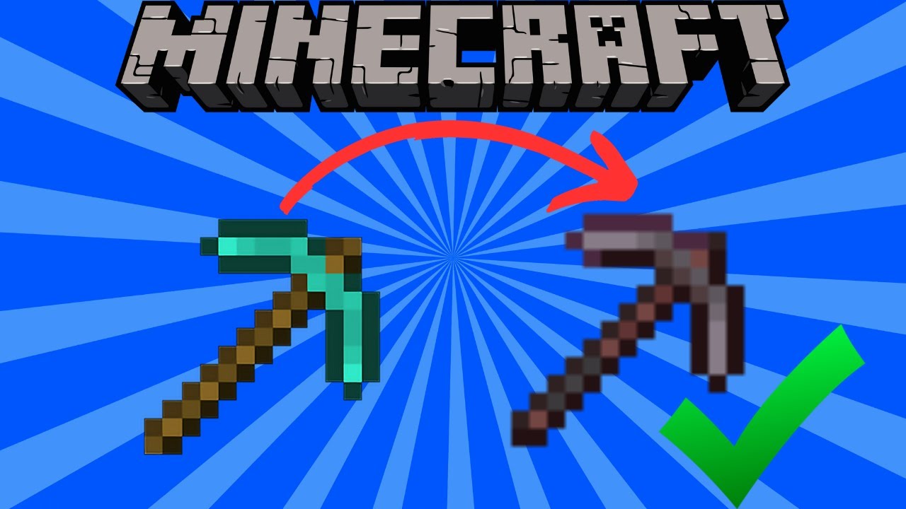 hoe maak je een netherite pickaxe in minecraft - YouTube
