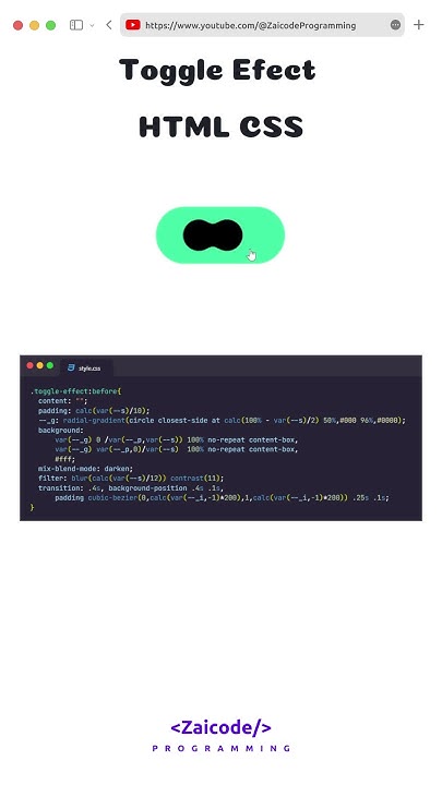 Toggle Css Html Css Toggle Htmlcss Zaicode Coding Code