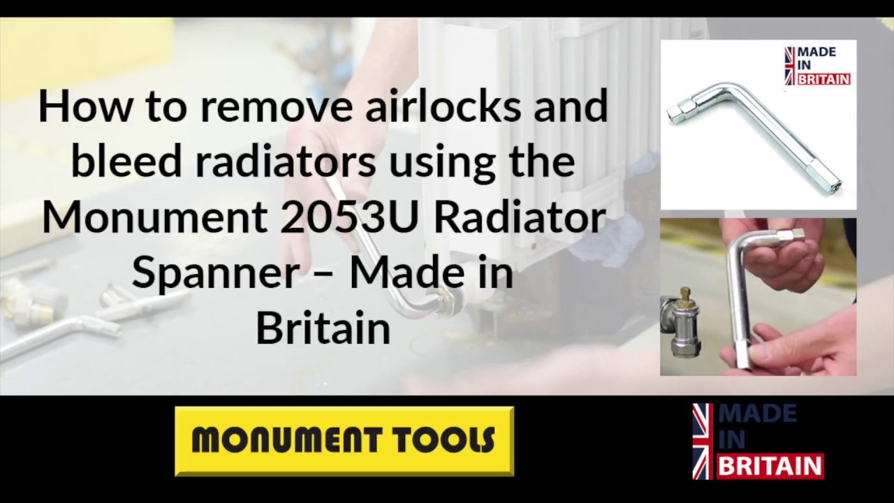 The Monument Radiator Valve Spanner - 2053U – For removing airlocks and ...