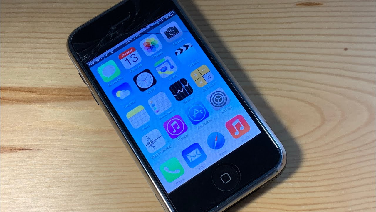 Whited00r 7 on the iPhone 2G! iOS 7 theme - YouTube