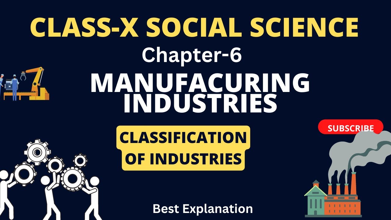 Manufacuring industries | Classification of Industries I Class 10 ...