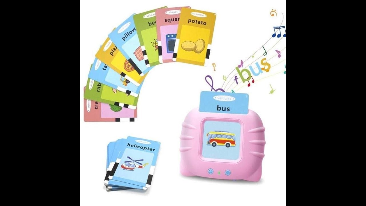 Card Learning Education Device - Pink - YouTube