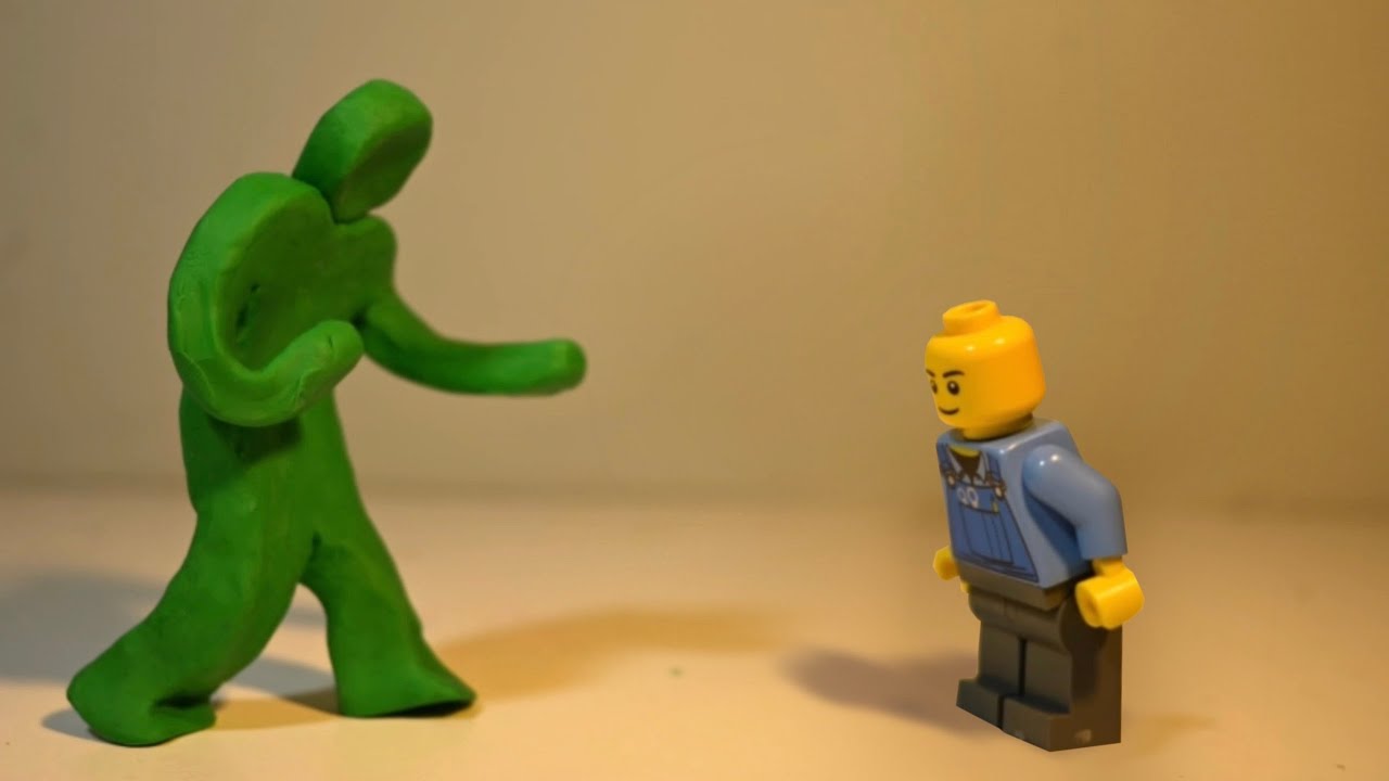 Lego man VS Clay man | Stop motion vs video | - YouTube