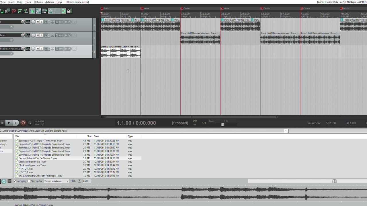 7.7 Browse and import loops in Reapers media explorer - YouTube