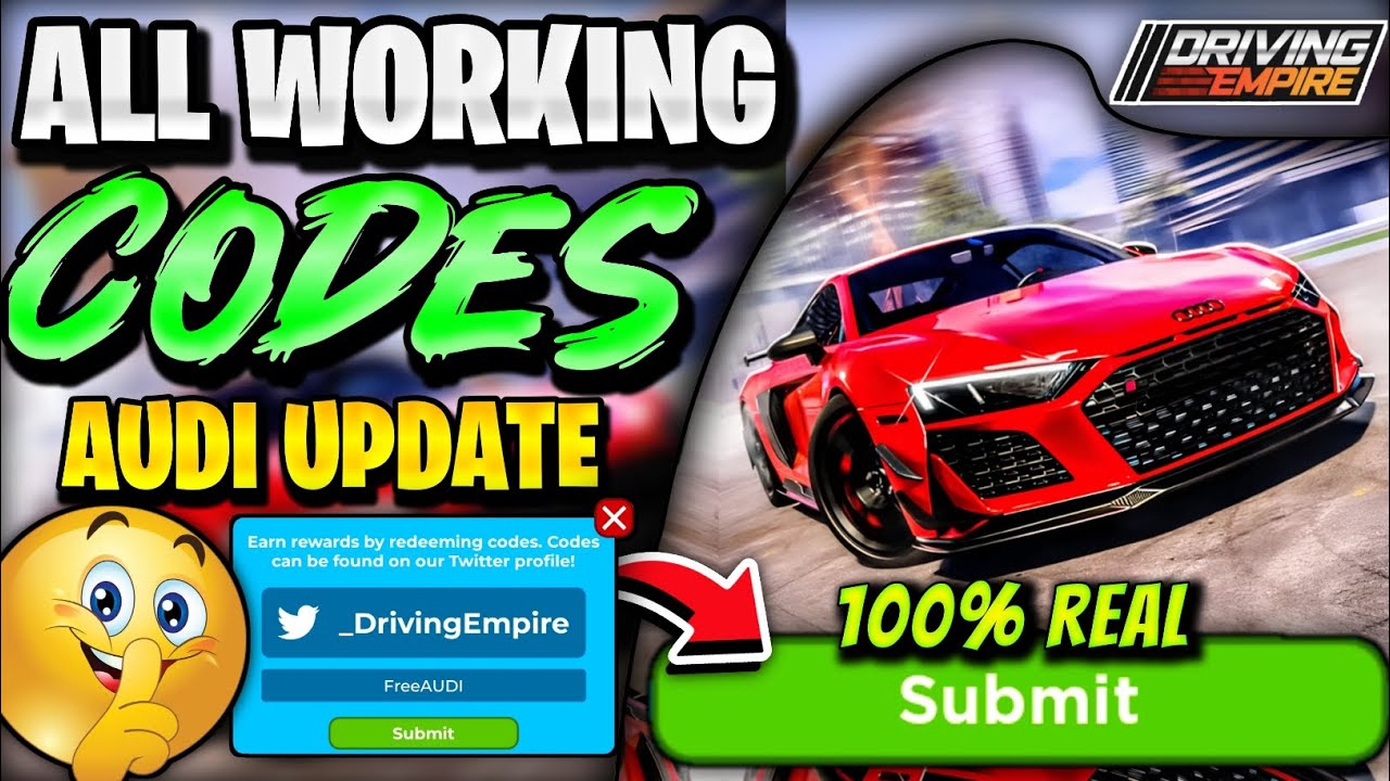 🔥*NEW* All Working AUDI Update CODES For Driving Empire | Roblox ...