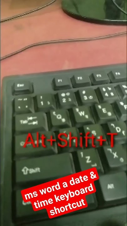 How to ms word a Date & Time in keyboard shortcut. - YouTube
