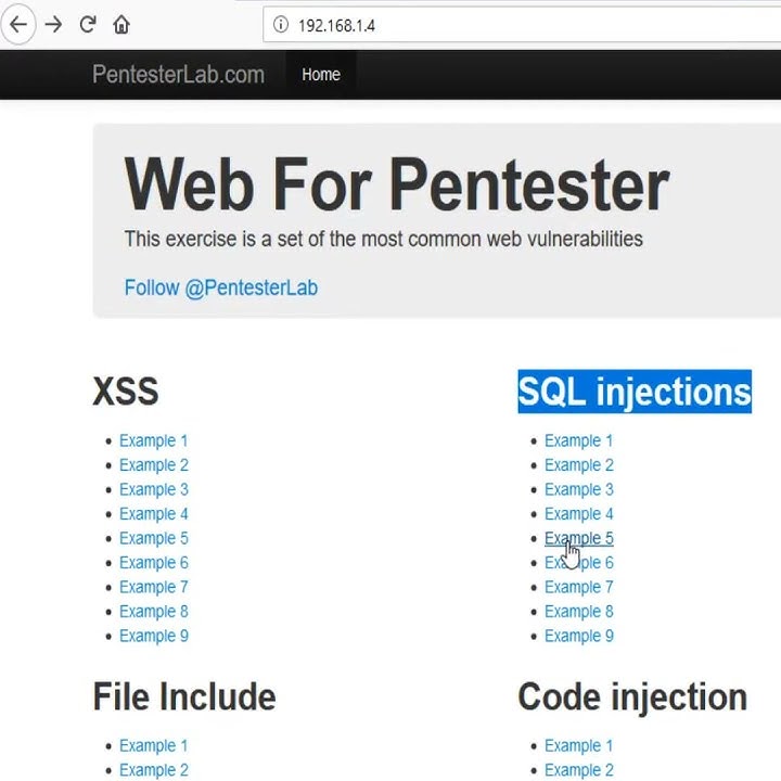 Web For Pentester Pentesterlab Sql Injections Example 5 Youtube 