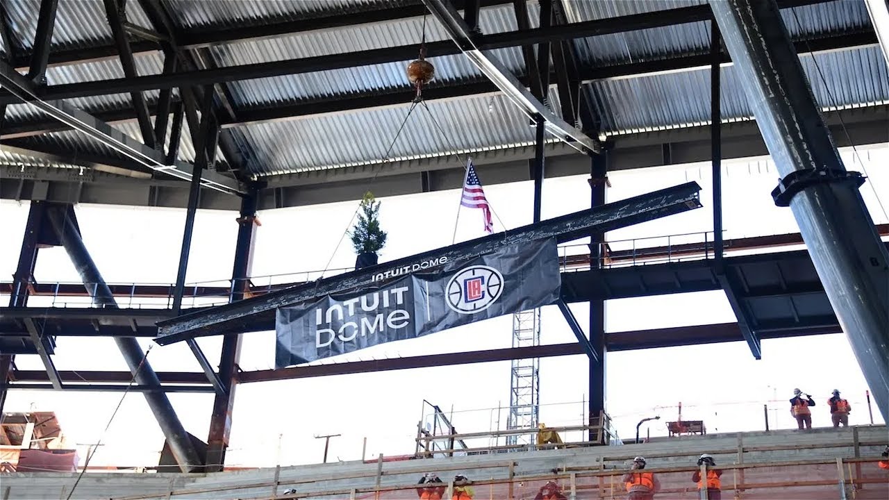 Steel Topping Out Event at Intuit Dome | Intuit Dome - YouTube