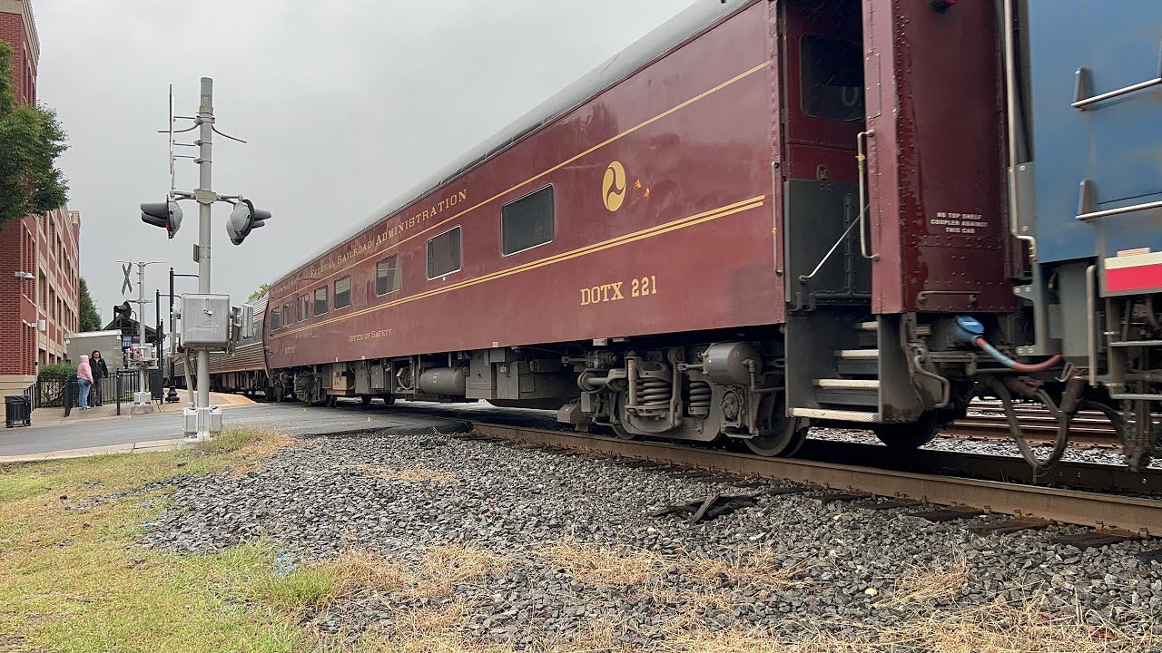 DOTX 221 FRA Office Car on Amtrak 50 - YouTube