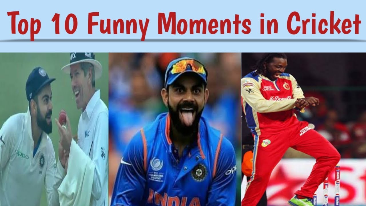 Top 10 Funny Moments in Cricket | Funniest Cricket moments - YouTube