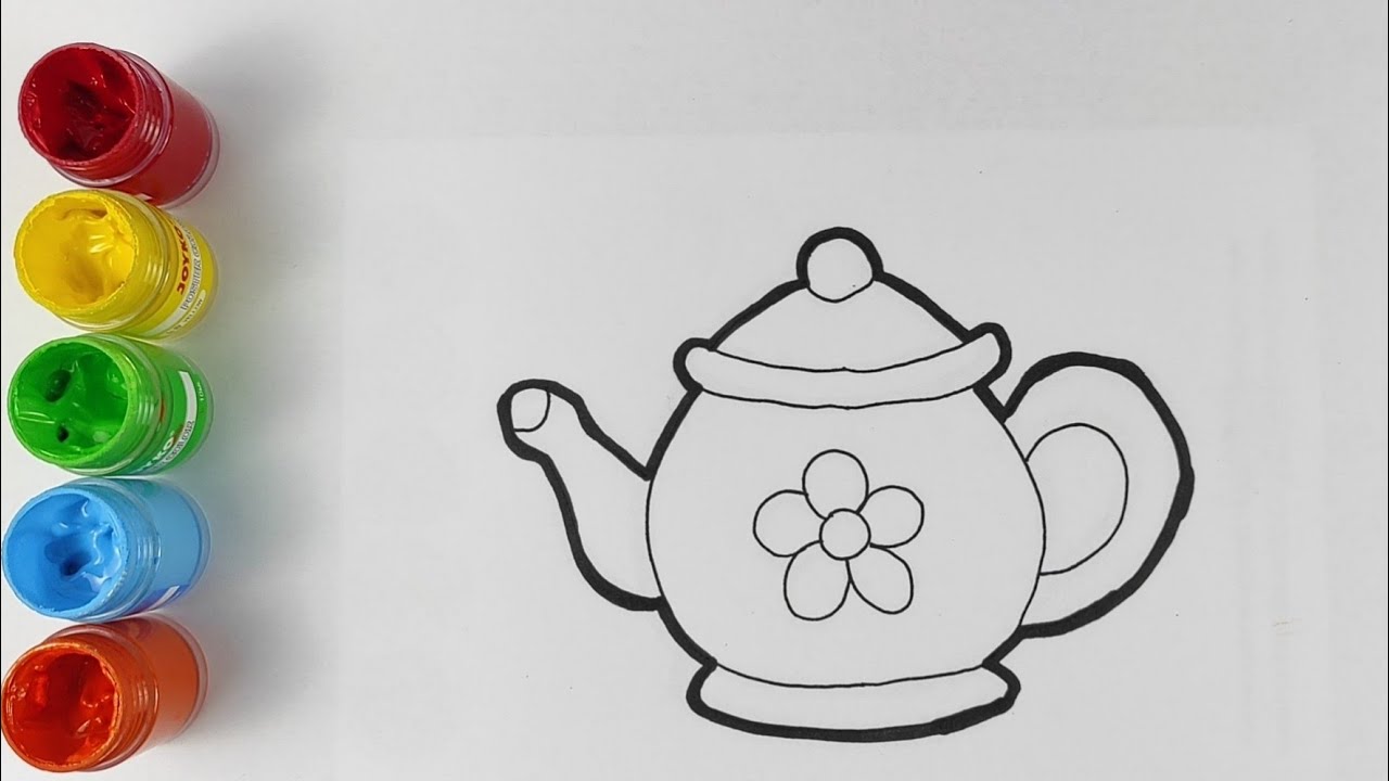 MENGGAMBAR DAN MEWARNAI TEKO BUNGA CANTIK - YouTube