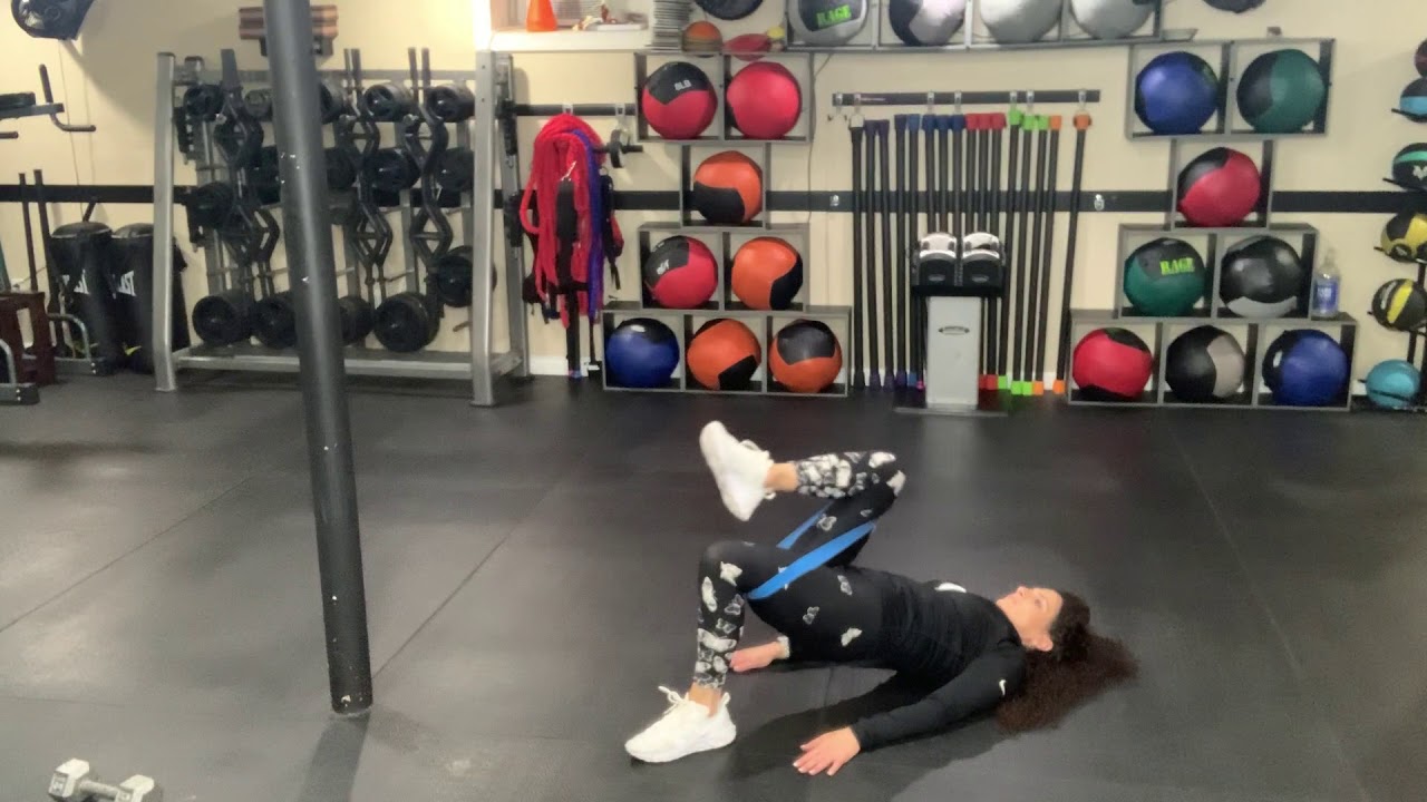 Glute Bridge March w/ Circle Band - YouTube