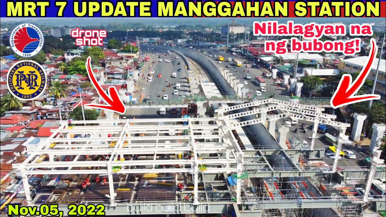 May roof trusses!MRT 7 UPDATE MANGGAHAN STATION COMMONWEALTH AVE|Nov.05 ...