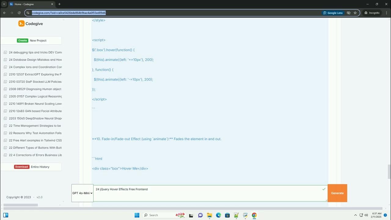 24 jquery hover effects free frontend - YouTube