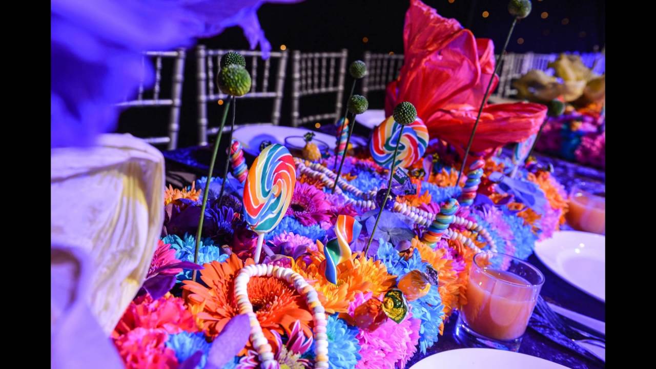 Inspired by Charlie & The Chocolate Factory, this party was bright and ...