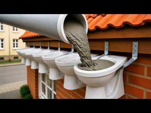 The crazy idea of ​​a 60-year-old plumber! – 99 Free Recycling Ideas From Old Toilets and cement