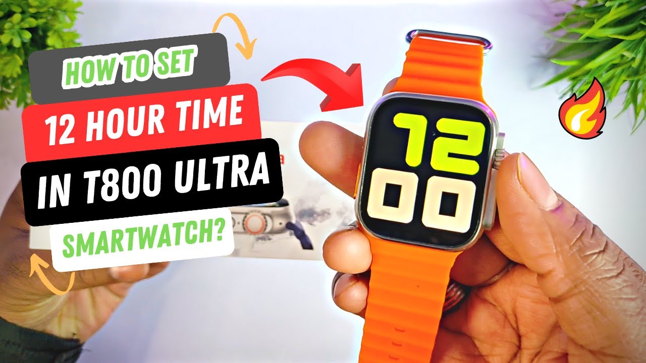 How To Set 12 Hour Time Format In T800 Ultra Smartwatch ? 🕐🔥 - YouTube