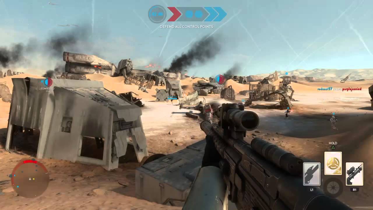 Star wars battlefront gameplay - YouTube