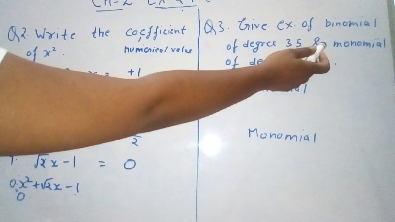 How To Find Coefficients Ex 2 1 Q2 Q3 Class 9 Polynomials Class How To Find Coefficients Ex 2 1 Q2 Q3 Class 9 Polynomials Class