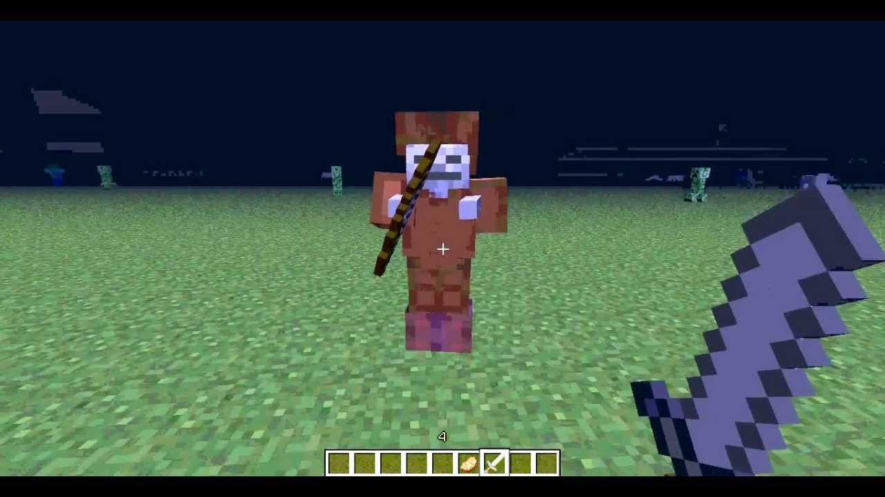 Minecraft - Skeleton in Leather Enchanted Armour! - YouTube