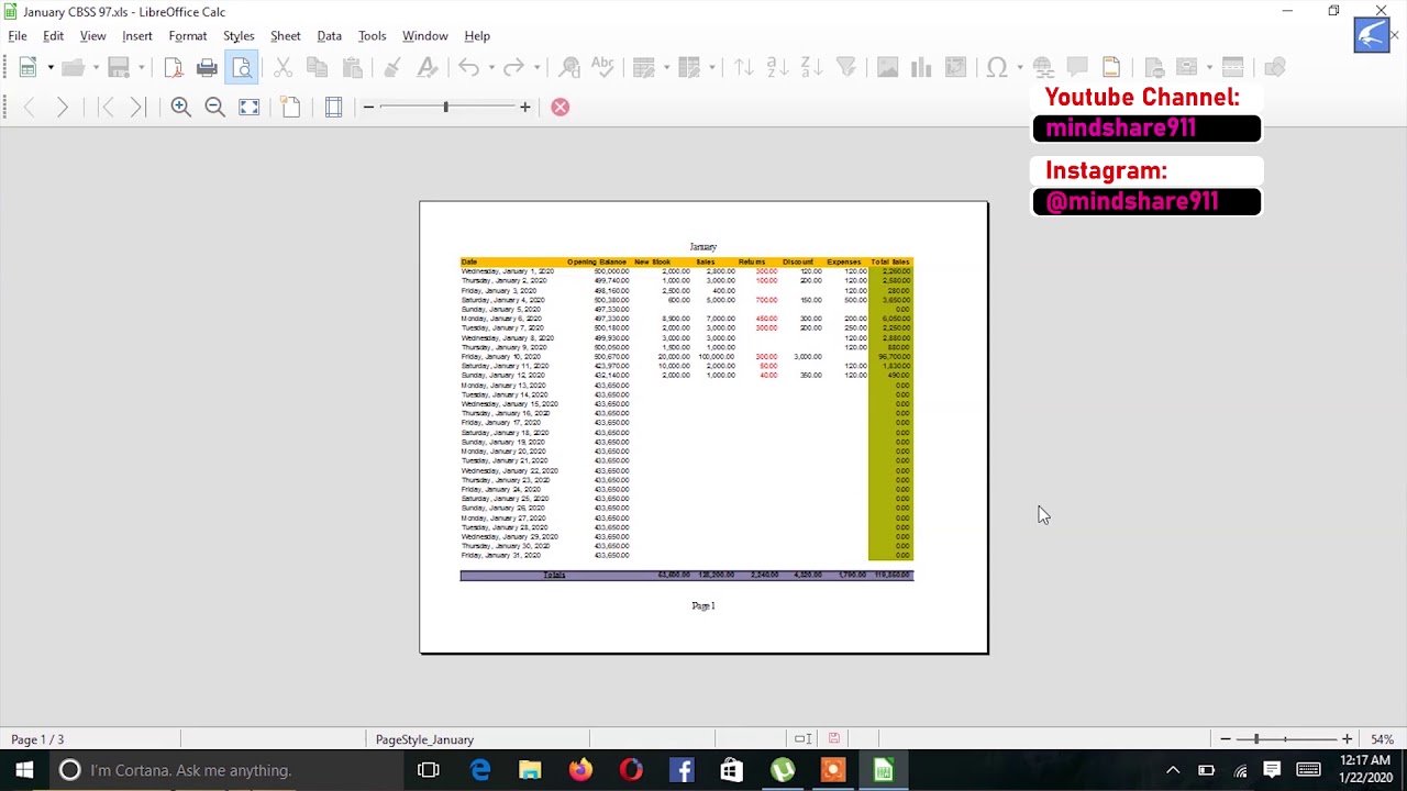 30 Printing Spread Sheets Libre Office Calc - YouTube