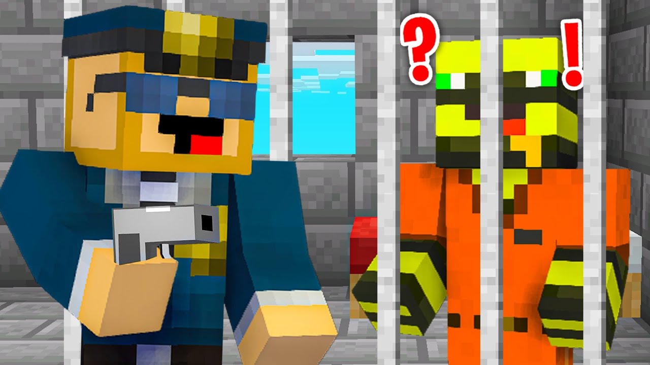 BzyQ ZOSTAŁ ZAMKNIĘTY w WIĘZIENIU w Minecraft! - YouTube